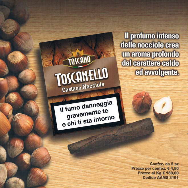 In arrivo i nuovi Toscanello aroma Nocciola e Limoncello - Gusto Tabacco