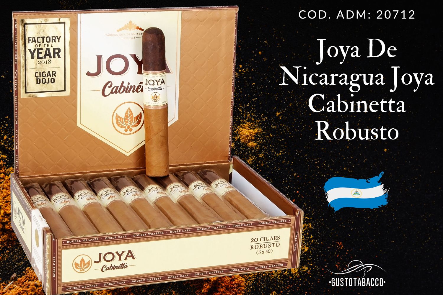 Joya De Nicaragua Joya Cabinetta Robusto - Gusto Tabacco