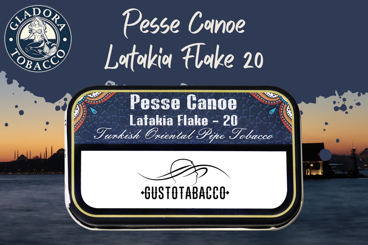 Gladora Pesse Canoe Latakia Flake 20 - Gusto Tabacco