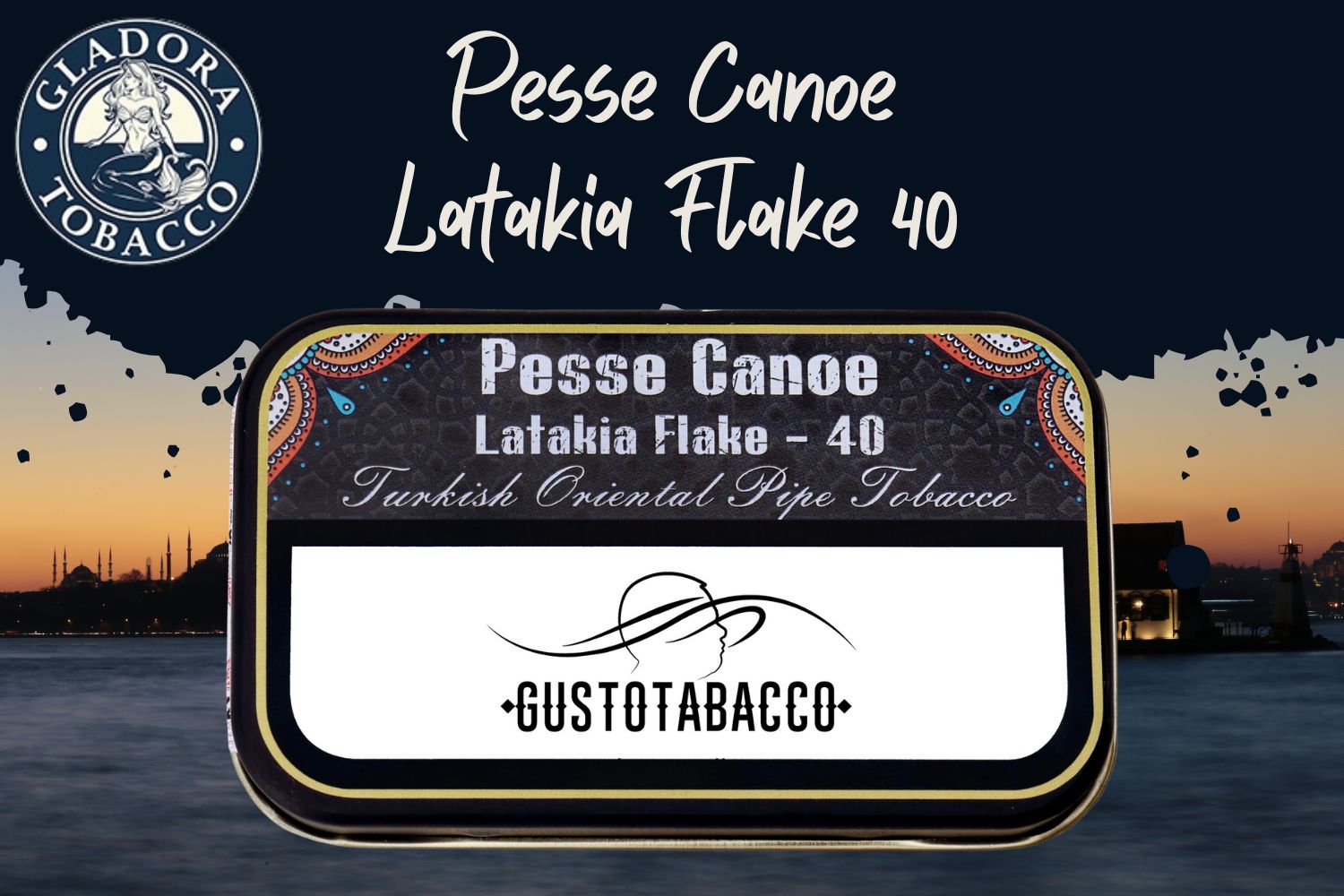 Gladora Pesse Canoe Latakia Flake 40 - Gusto Tabacco